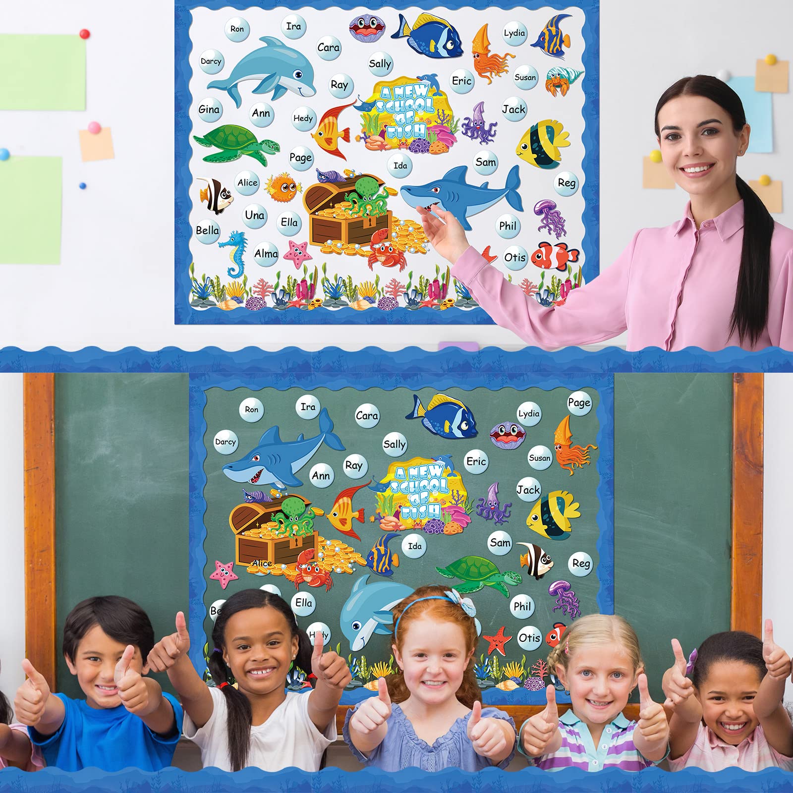 Mua 121 Pcs Under The Sea Bulletin Board Set Ocean Creatures Bulletin ...