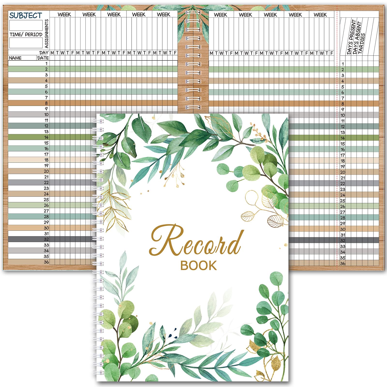 Fuyoooo Teacher Record Book Teacher Grade Books 2025-2026 Spiral Bound ...