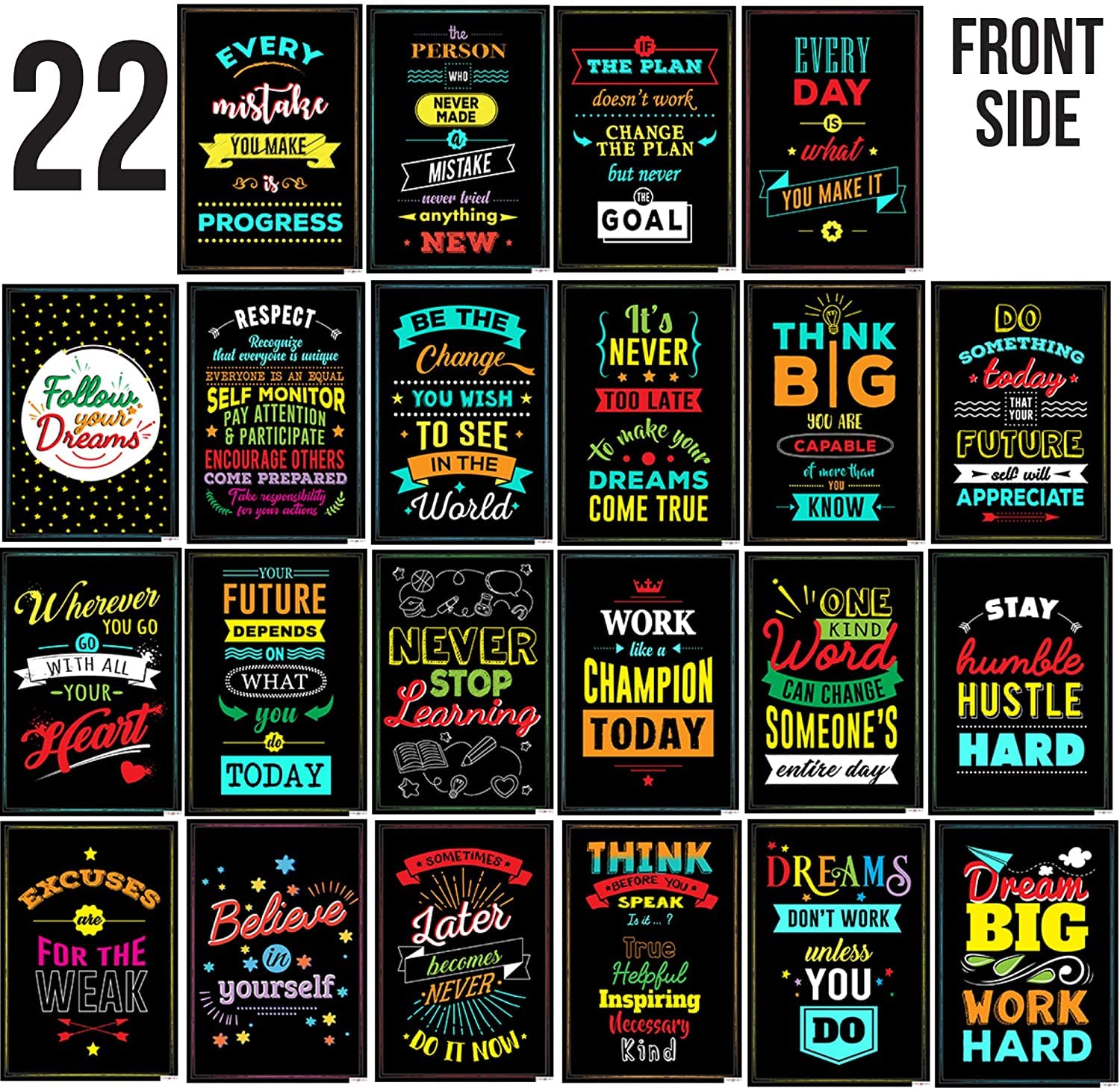 Mua 22 Pack Motivational Posters with Positive Quotes for Elementary ...