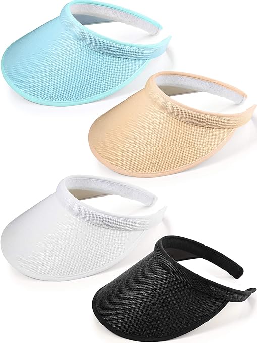 Clip on Visor Sun Visor Hat Wide Brim Clip on Head Cap Visors for Women ...