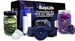 Amazon.com: Burp Lids Pack of 4 Fermentation kit, Mason Jars ...