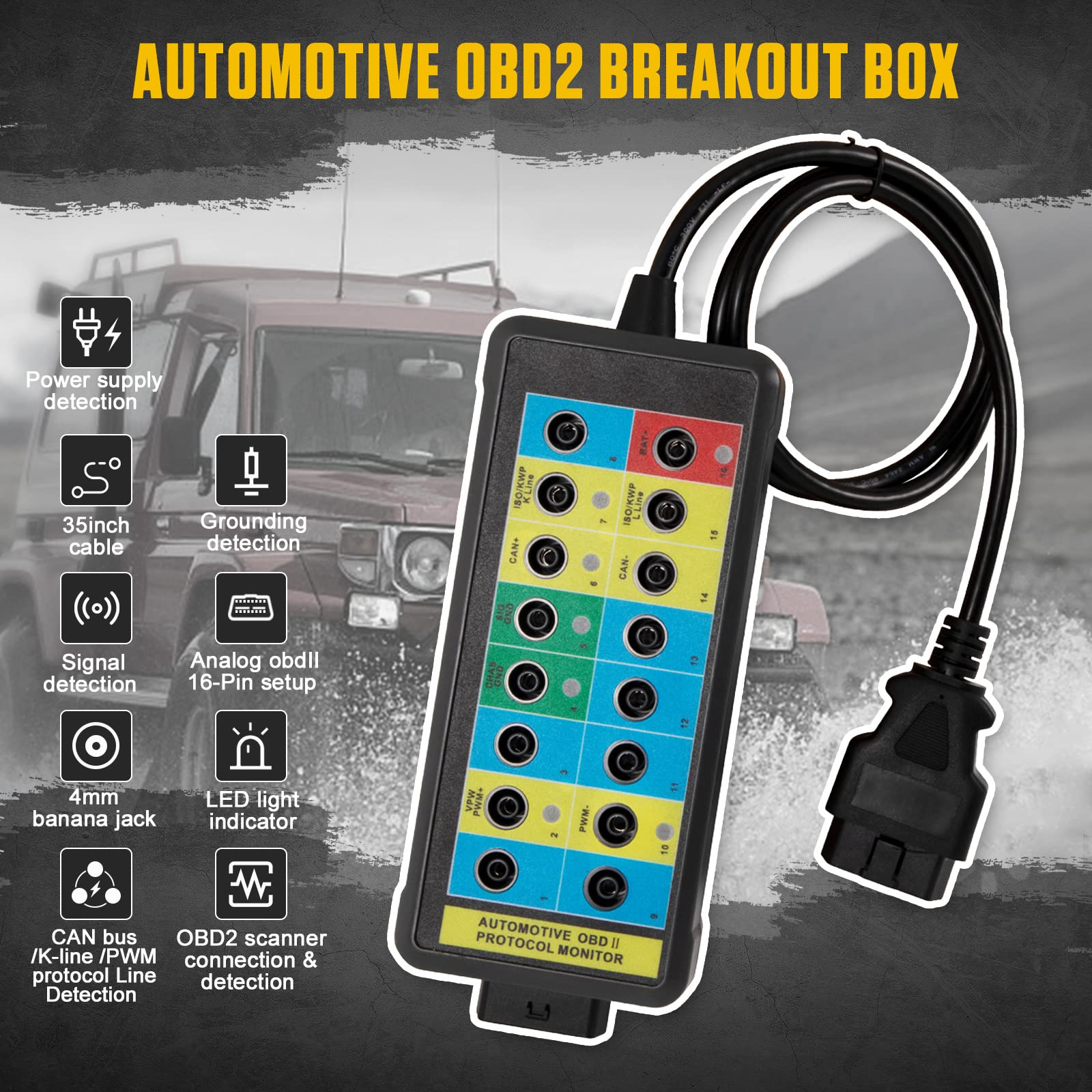 Mua OBD2 Breakout Box Powerful OBDII Protocol Detector Communication ...
