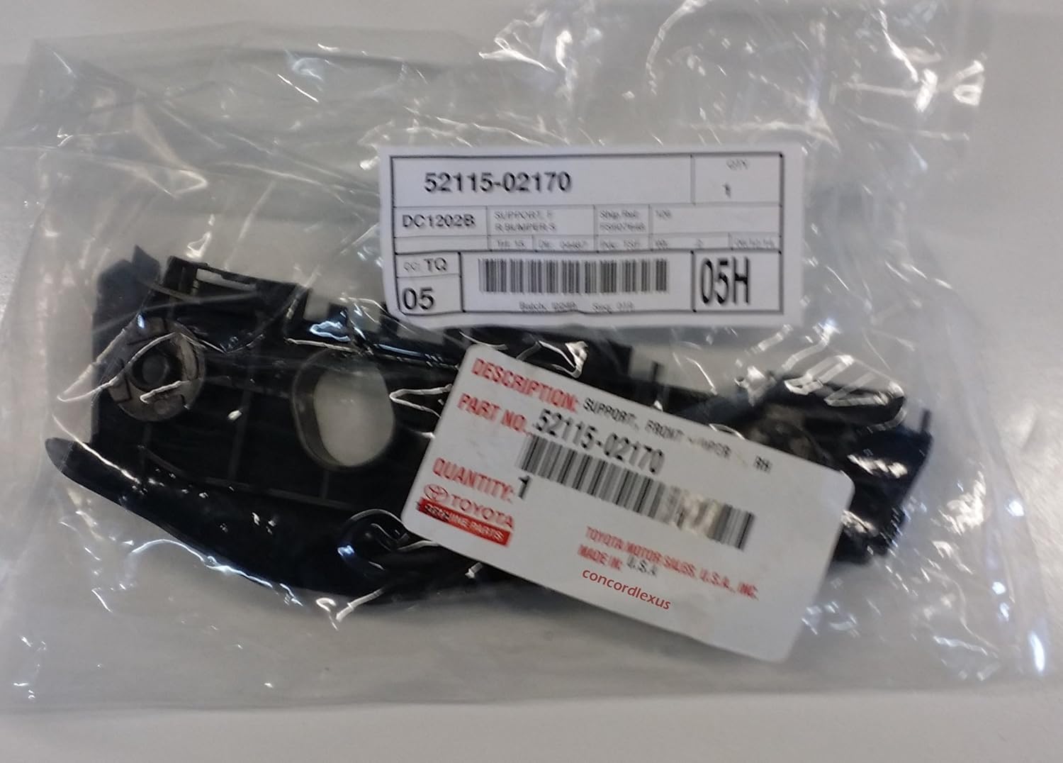 Genuine Toyota 52115-02170 Bumper Side Support, Front, Bumpers & Bumper ...