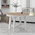 Amazon.com - Merax Dining Table Set for 4, Farmhouse Style Wooden Round ...