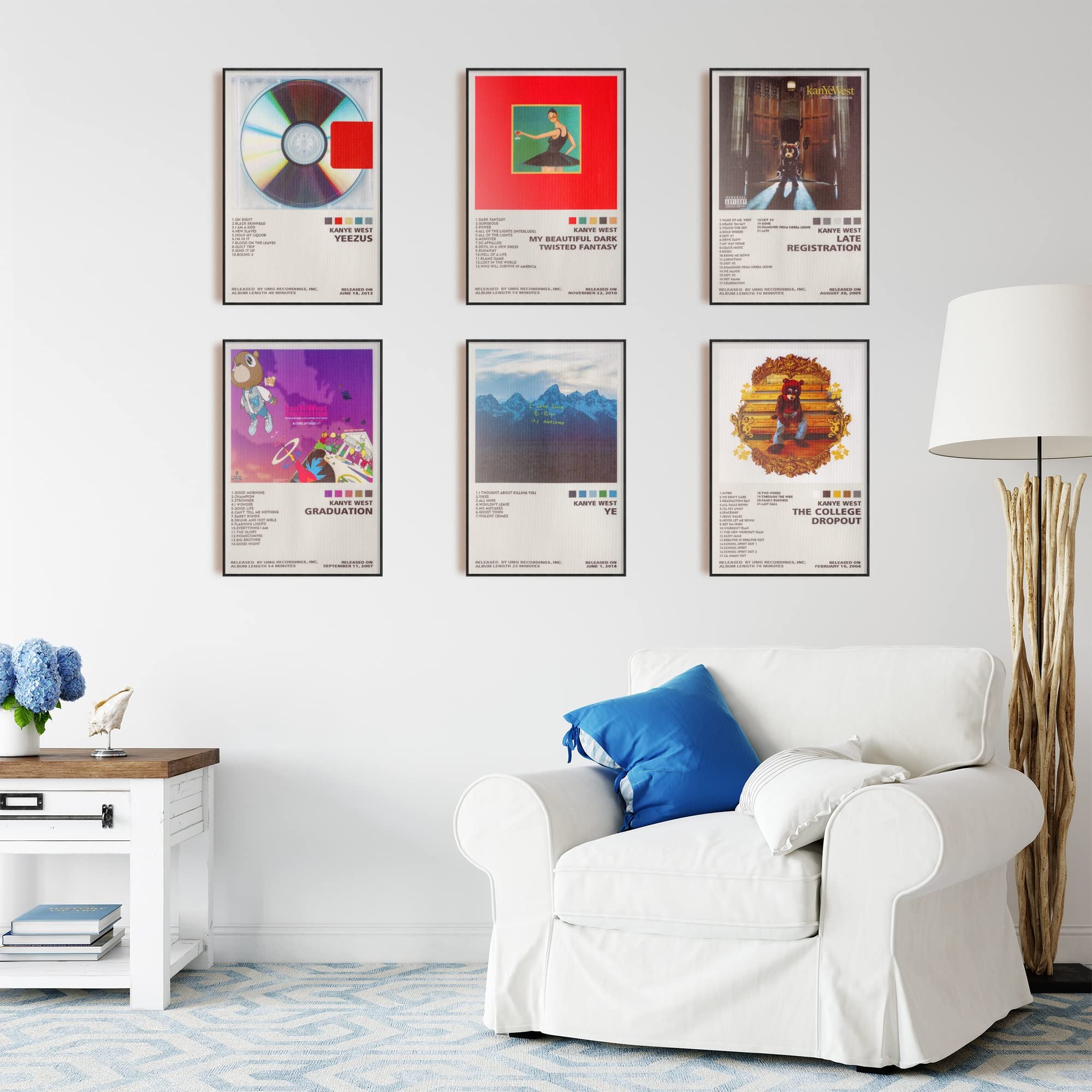 Mua ManRule Kanye West Poster Set of 6 Album Cover Posters 8 by 12 inch Music Posters for Room ...