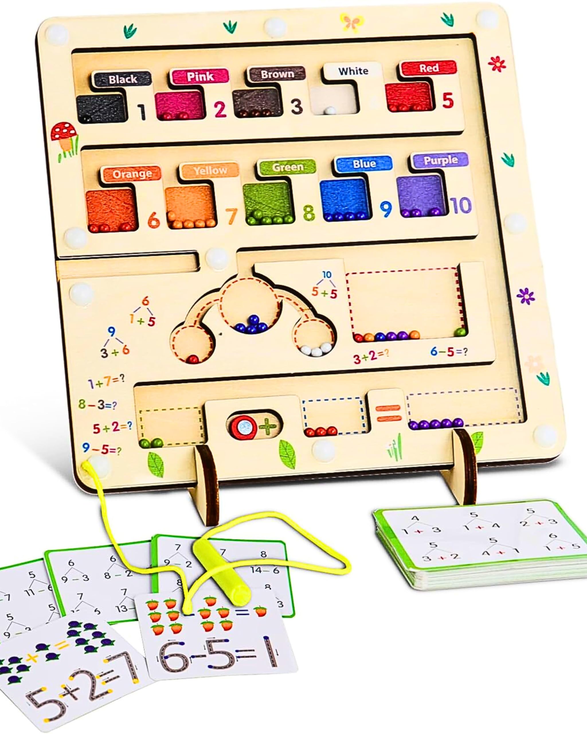 Magnetic Color and Number Maze Montessori Toys, Magnetic Color Sorting ...