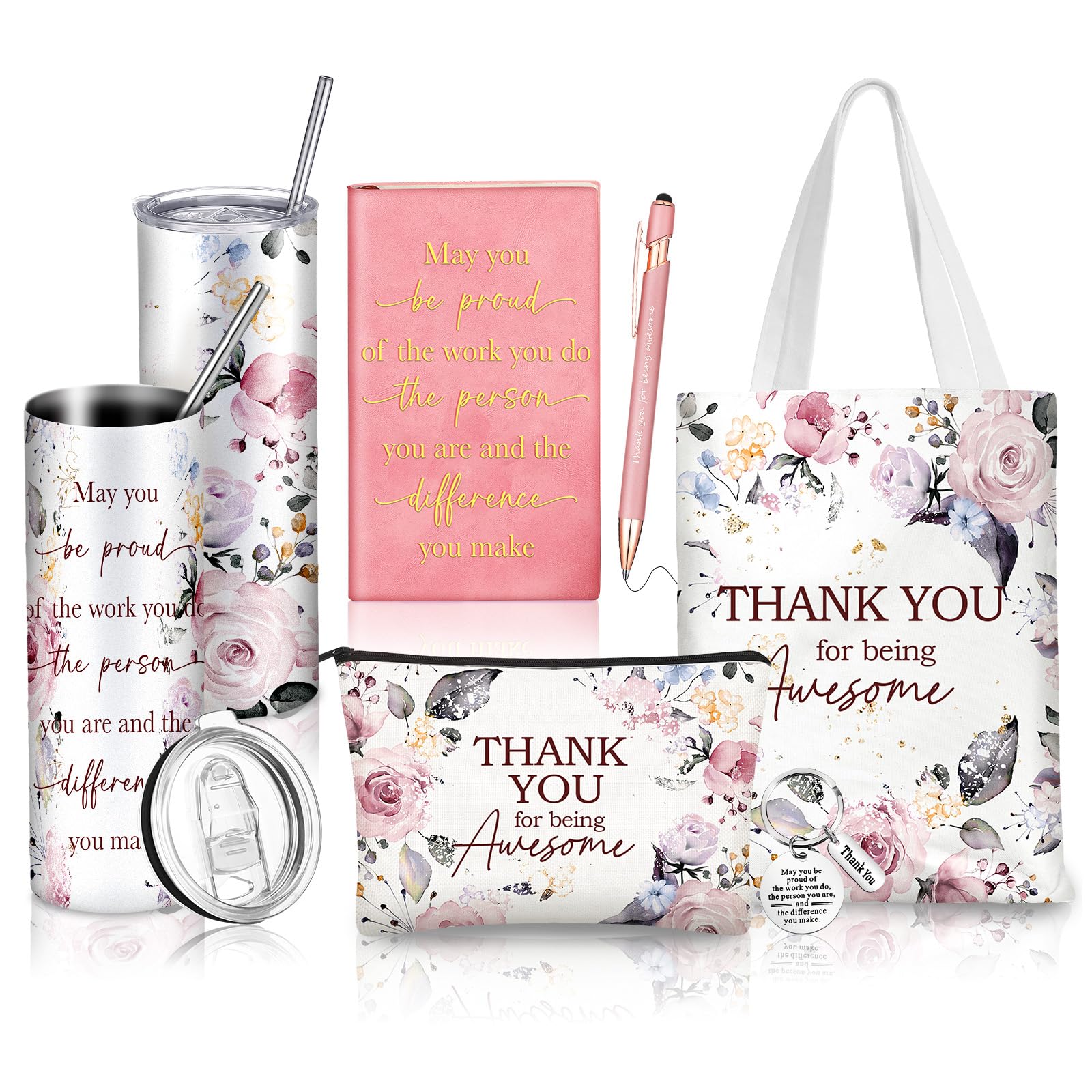 Wiwiqing 6 Pcs Employee Appreciation Gift Set for Women Thank You Gift ...