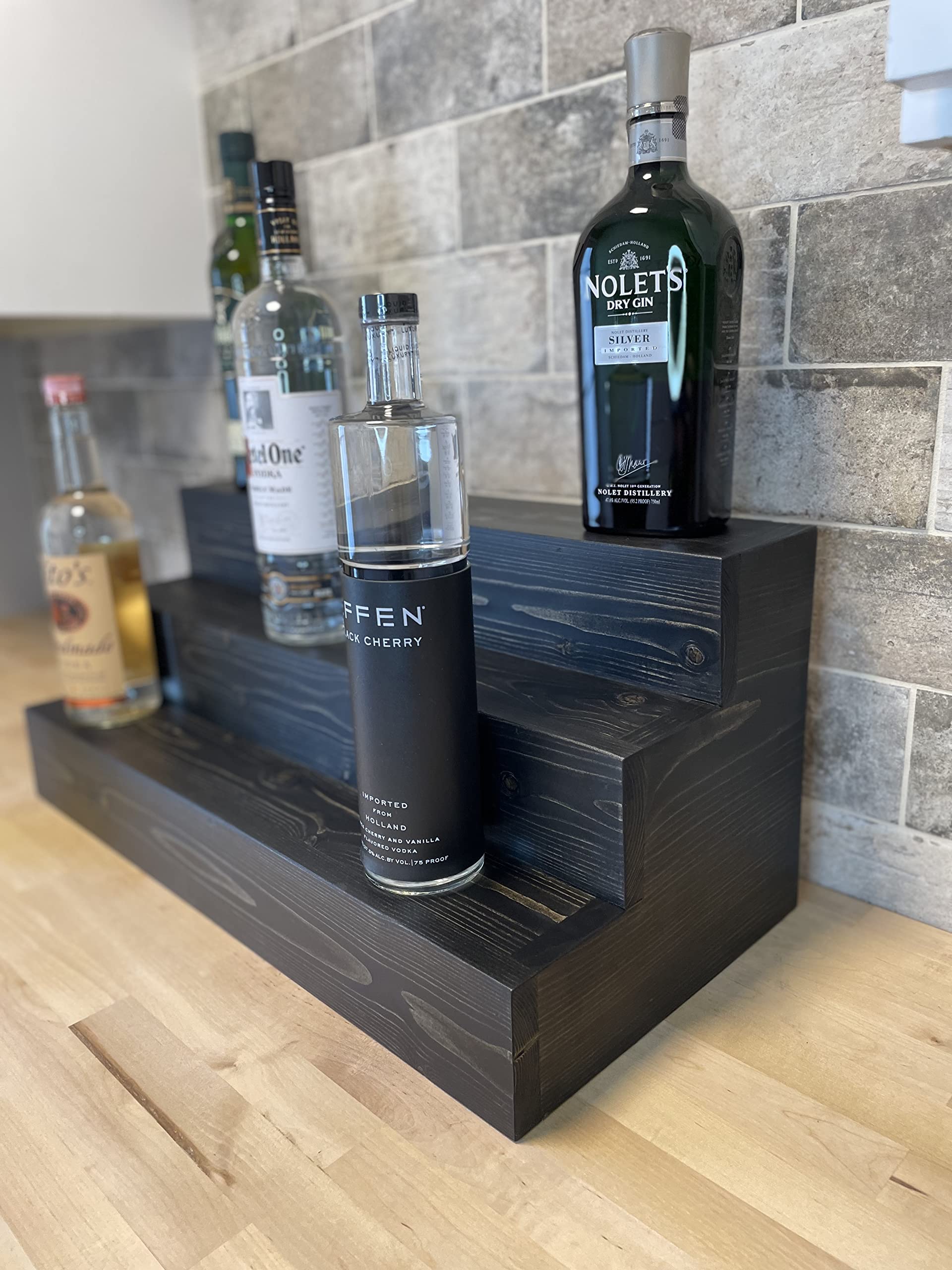 Handmade Tiered Display Shelving - Three Tier Bar Display - Bar ...