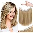 Amazon.com : REECHO Invisible Wire Hair Extensions with Thinner Softer ...