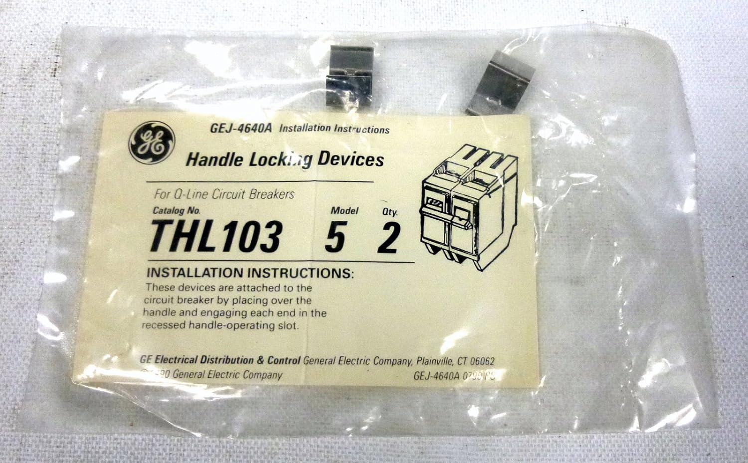 GE Distribution THL103 Circuit Breaker Handle Lock, Non-Padlocking ...