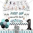 Amazon.com: kreat4joy First Lap Around the Track Birthday Decorations ...