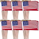 Amazon.com : Shimeyao 250 Pcs Handheld American Flag Bulk, 8 x 12 ...
