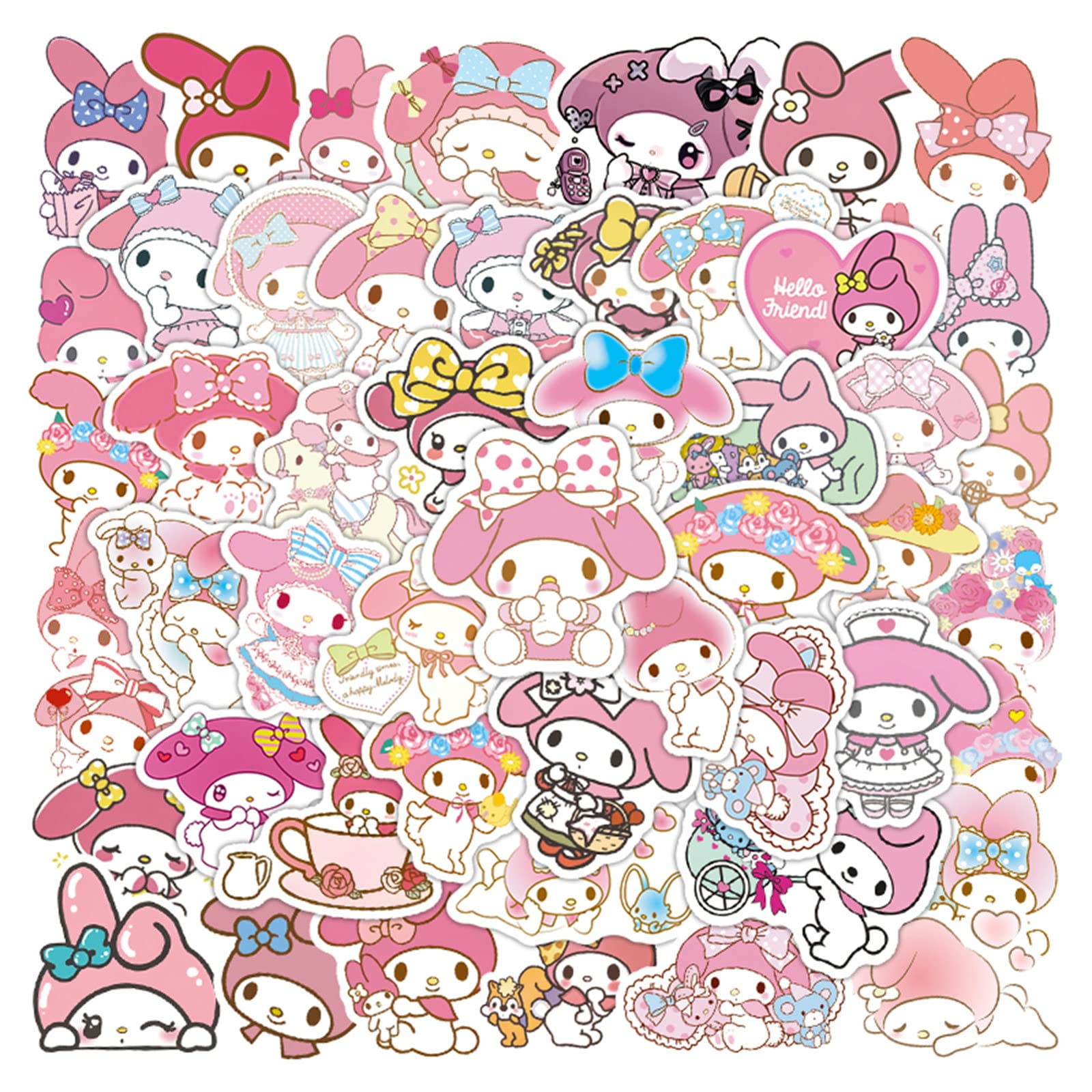 Mua My Cute Melody Stickers Pack 50PCS, Kawaii Stickers for Kids Teens ...