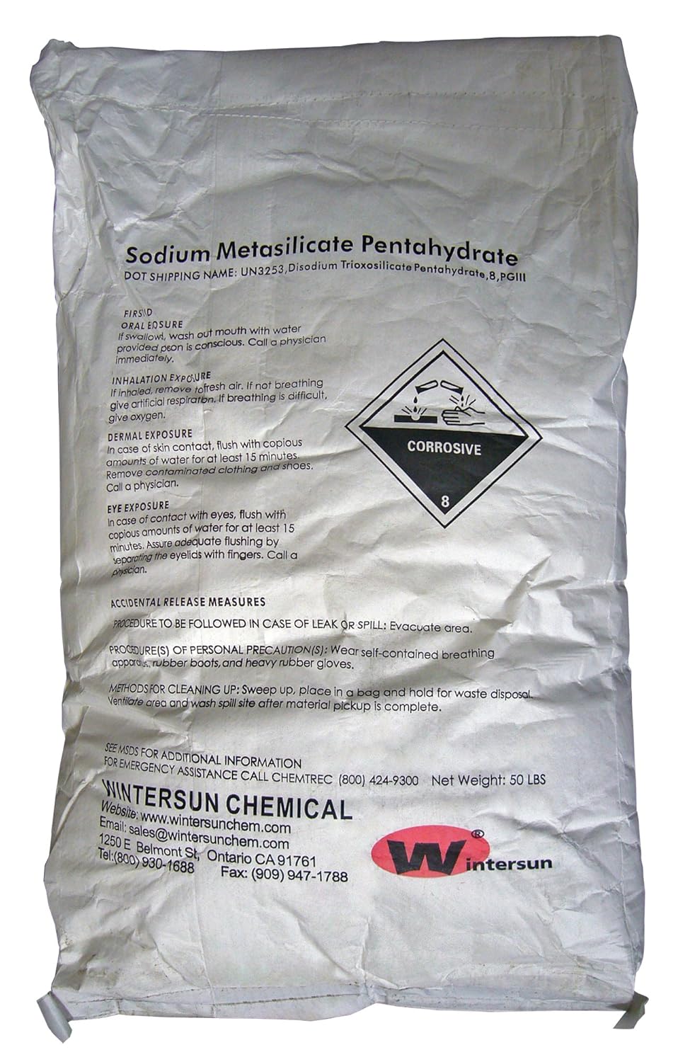 Sodium Metasilicate Pentahydrate [SiO3Na2.5H2O] [CAS_10213-79-3] Solid ...