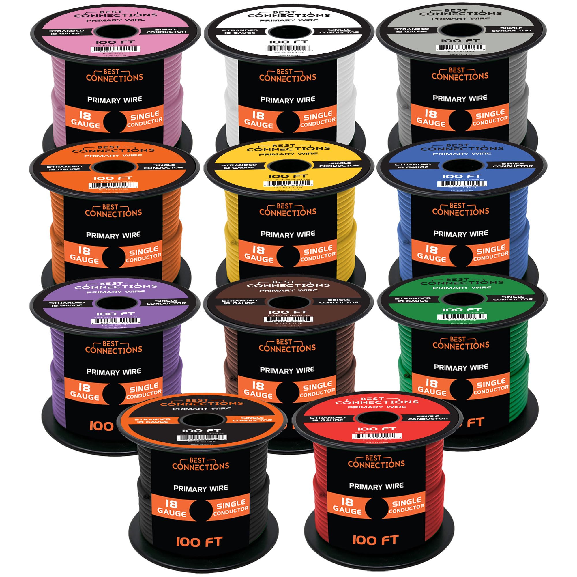 BEST CONNECTIONS 18 Gauge Automotive Primary Wire (Various Color/Size ...