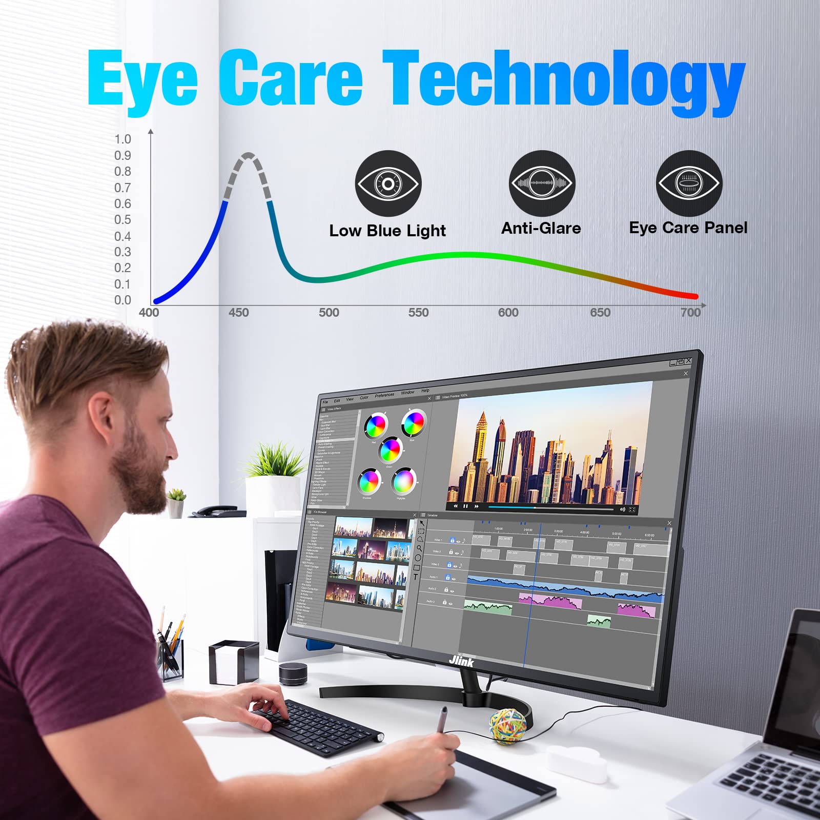 Mua Jlink Computer Monitor FHD 32 Inch Monitor, 1920x1080P 60Hz 104% ...
