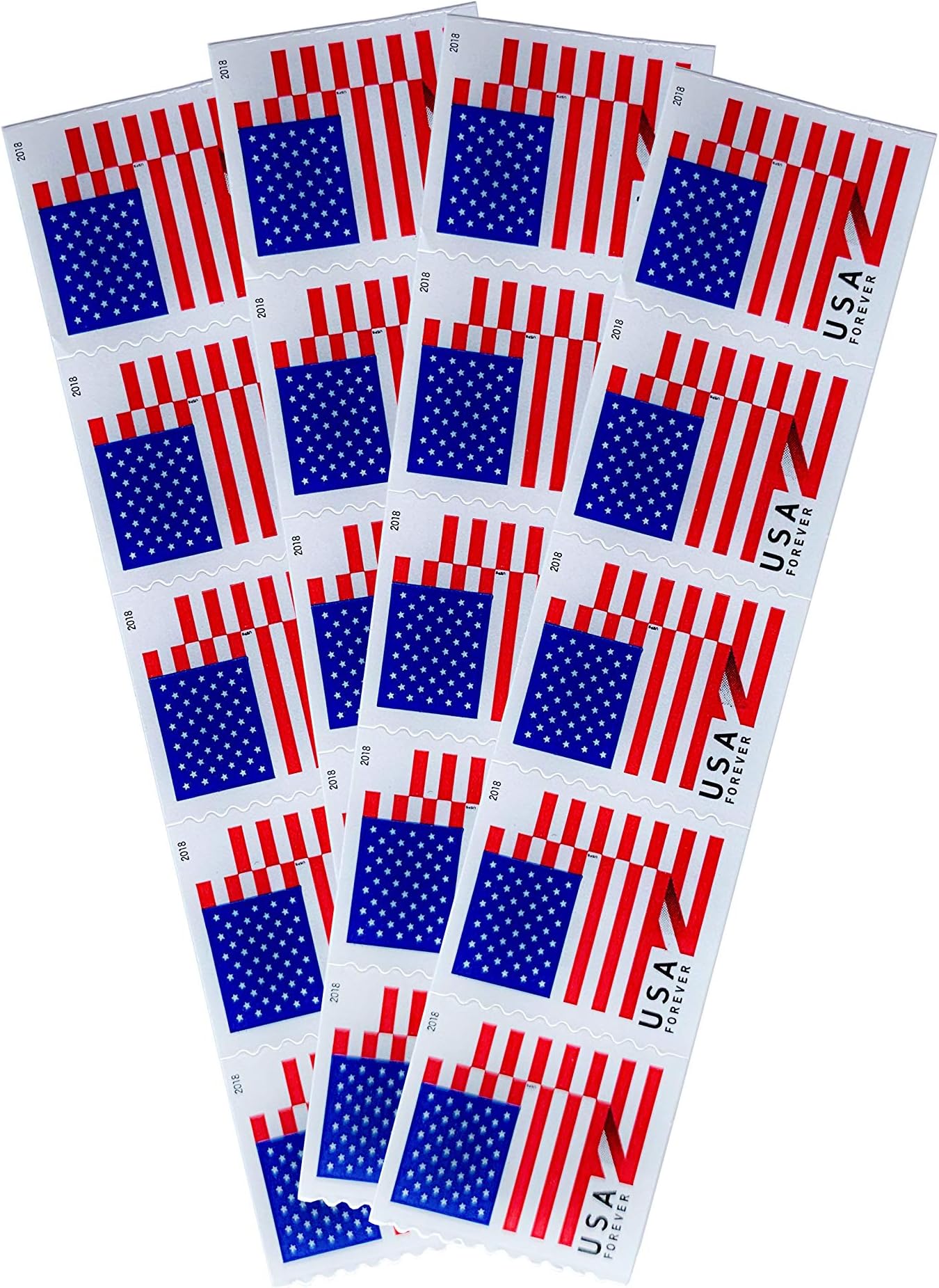 019 US Flag Strip of 20 USPS Forever First Class Postage Stamps ...