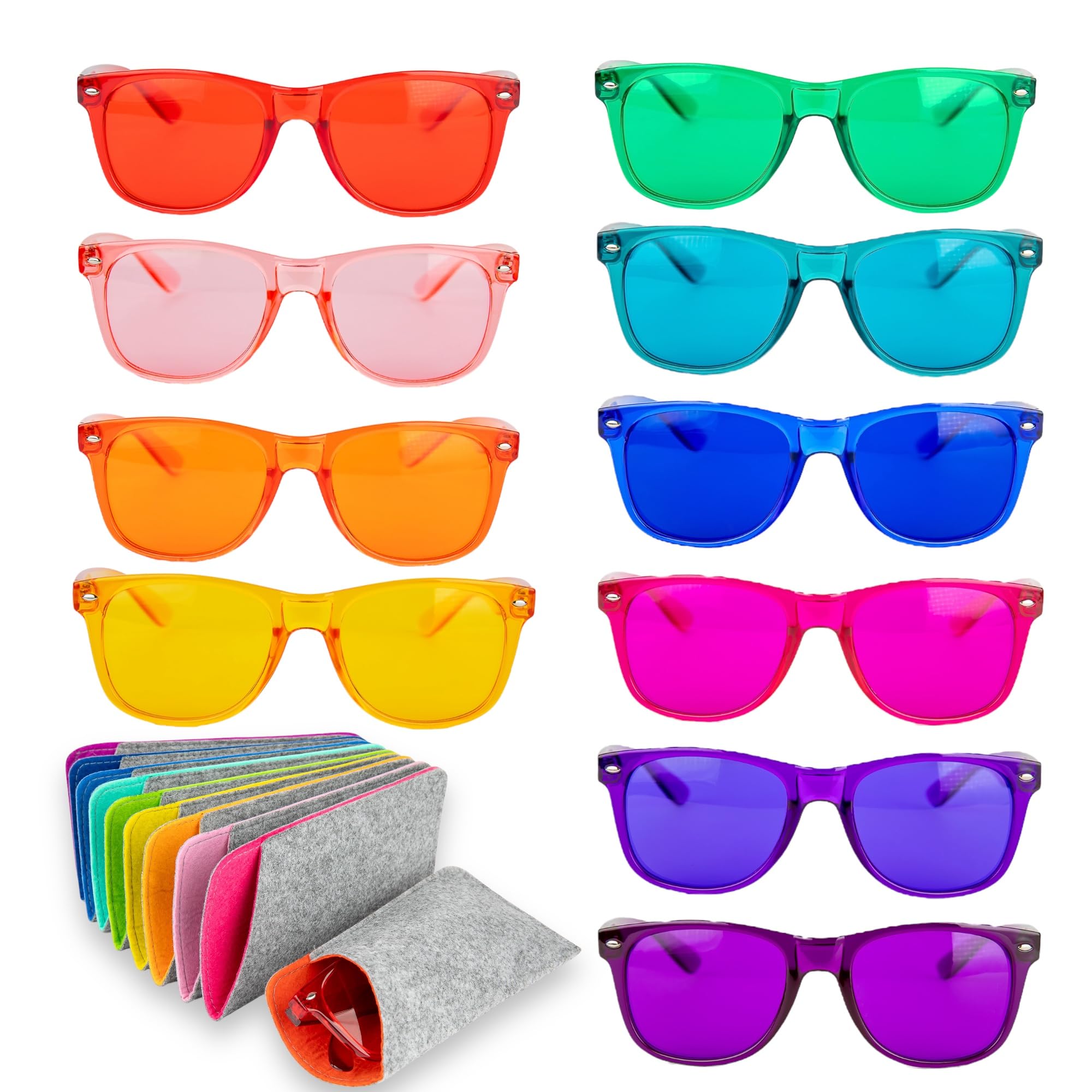 Mua 10-Pack of Color Therapy Glasses with Matching Cases - Healing ...