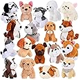 Amazon.com: Aoriher 18 Pcs Mini Plush Dog Bulk Puppy Stuffed Animals ...