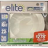 Elite RL631-950L-DIMTR-120-27K/30K/35K/40K/50K-90-W-WH 6" LED Baffle ...