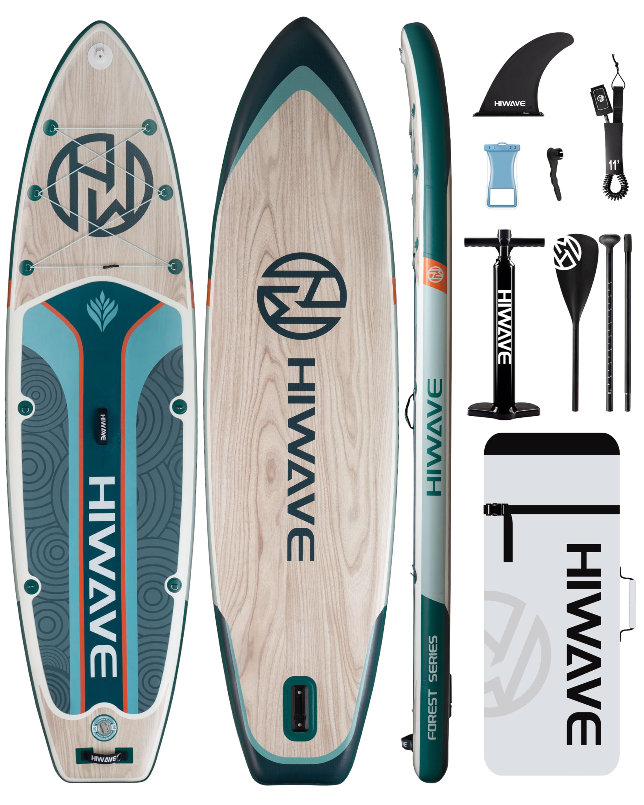 Hiwave Inflatable Stand Up Paddle Board 11’*34”*6” Sup Board, 350lbs ...