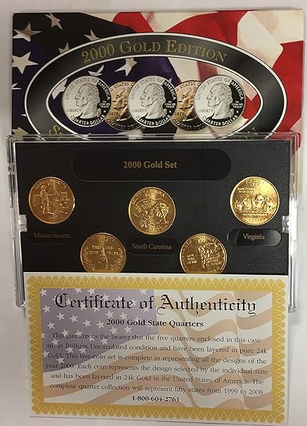 2000 D Gold Edition State Quarter Collection w/Box BU at Amazon's ...