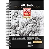 Amazon.com: ARTEZA Spiral Sketch Book 9x12 Drawing Pad 100 Sheets Sketch Pads for Drawing for ...