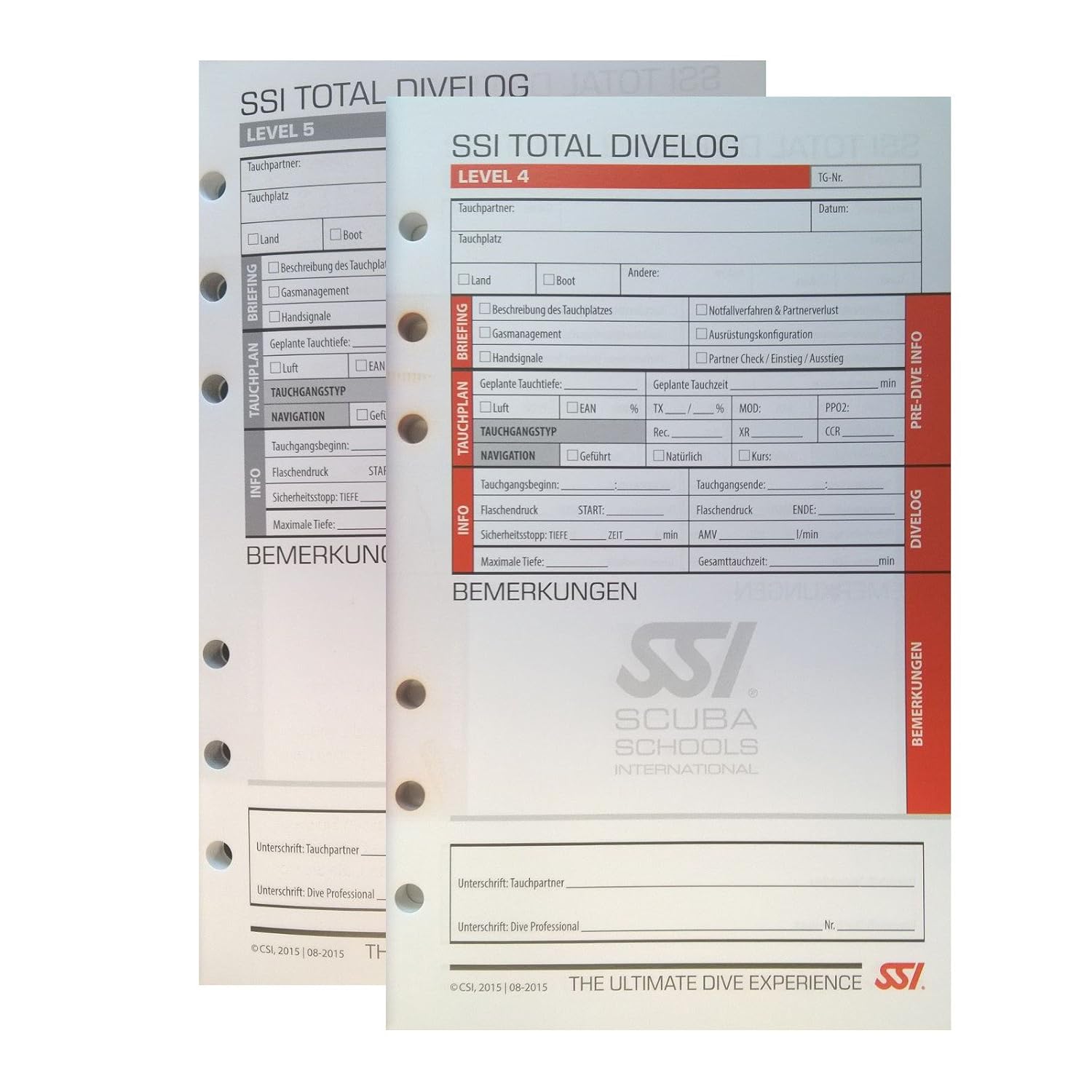 SSI Log Deposits Level 4-5 SSI Dive Log Refills: Amazon.co.uk: Sports ...