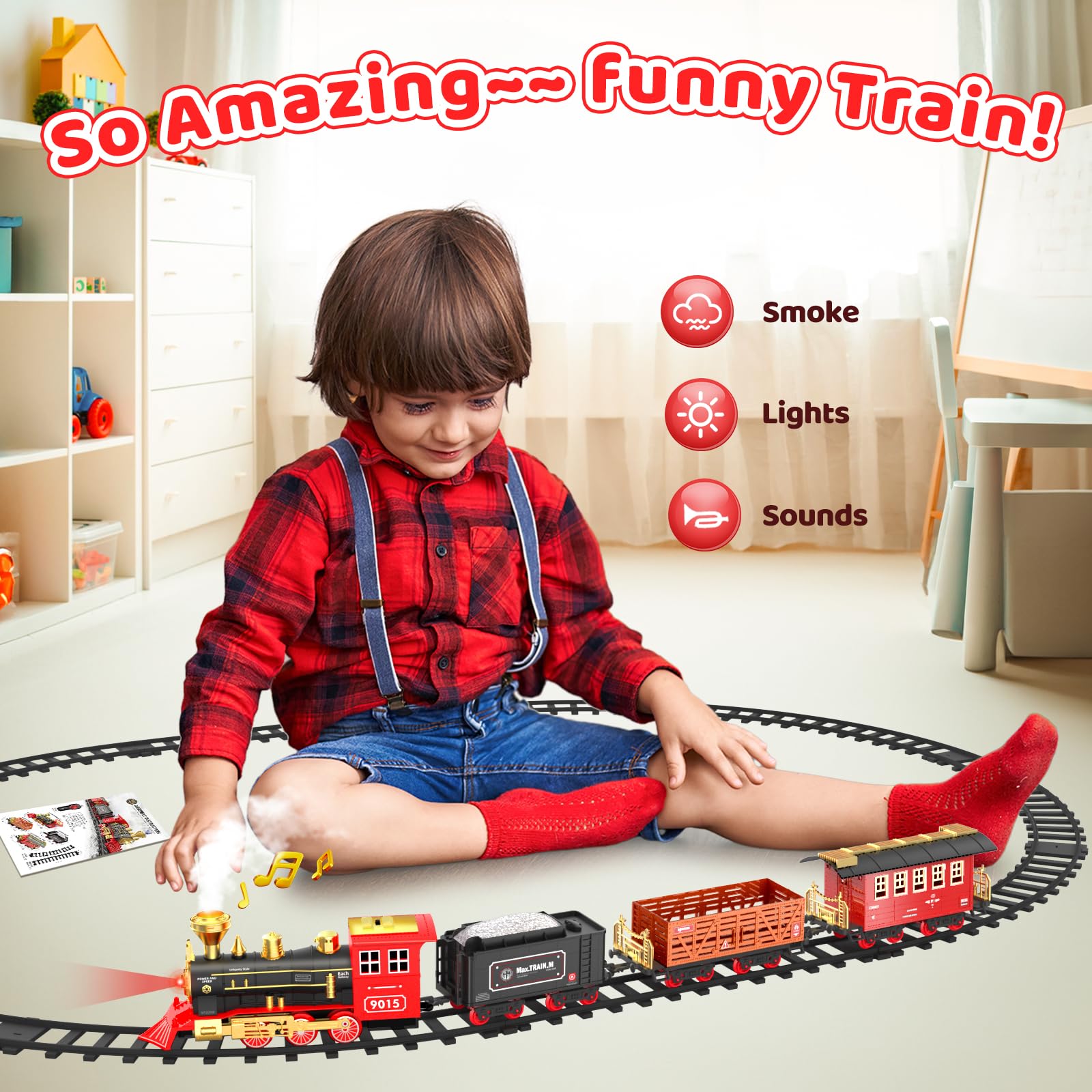 Mua Hot Bee Train Set - Christmas Tree Train Toys for Boys with Smokes ...