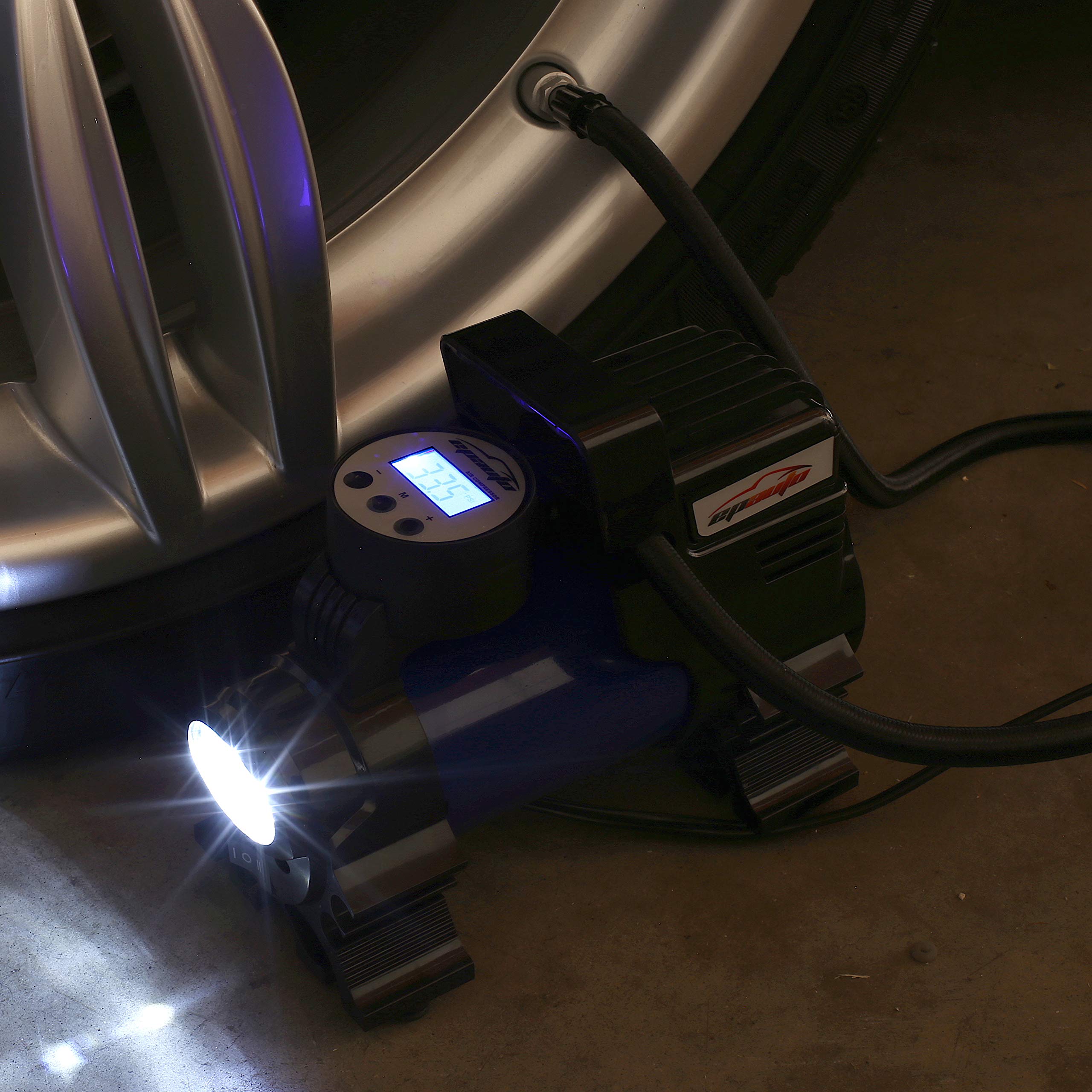 Mua EPAuto 12V DC Portable Air Compressor Pump, Digital Tire Inflator ...