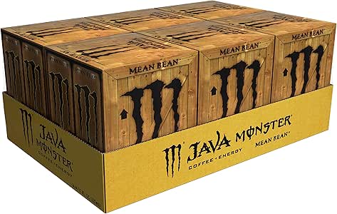 Amazon.com : Java Monster Mean Bean, Coffee + Energy Drink, 11 Fl Oz ...