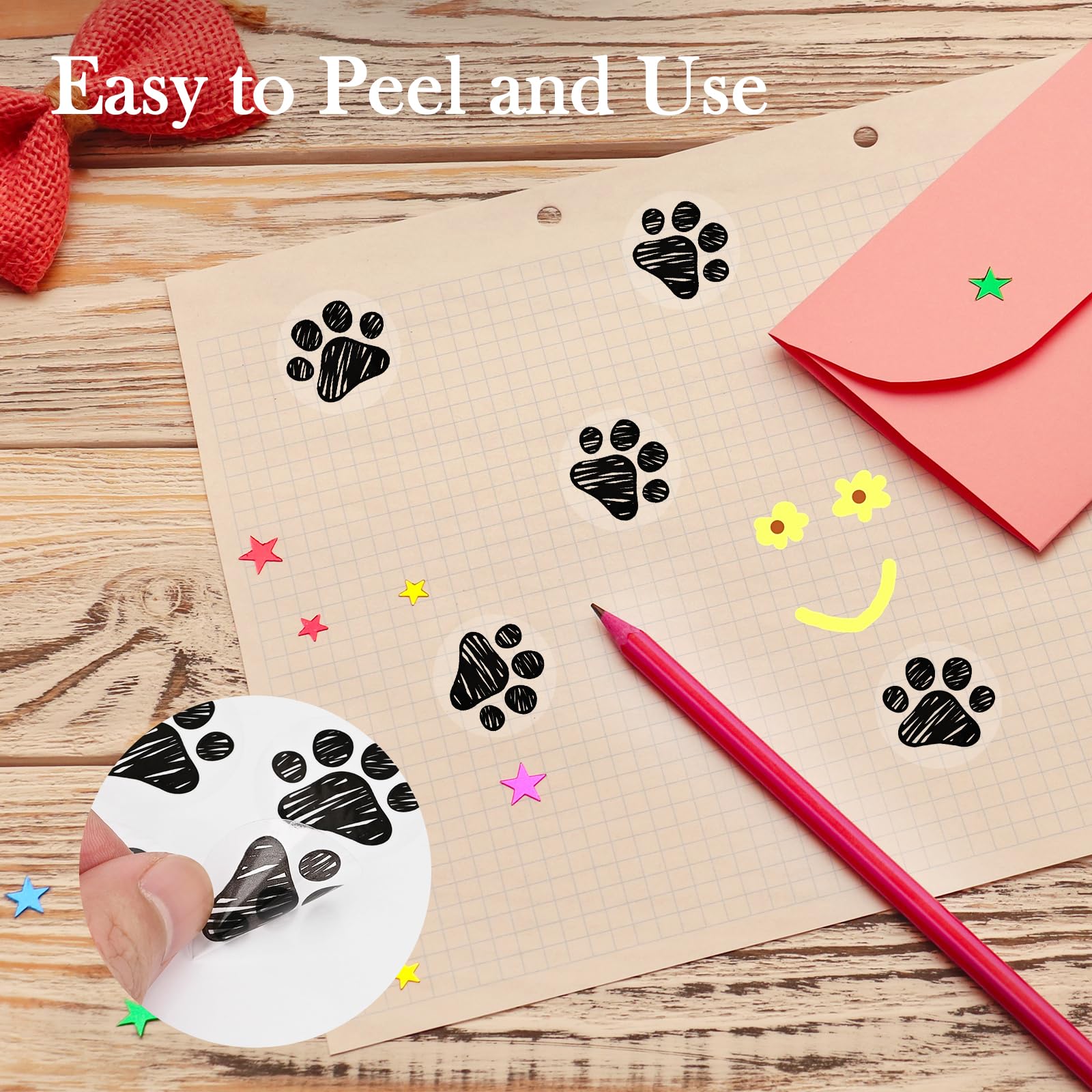 Mua 500Pcs Paw Prints Stickers, Dog Puppy Paw Stickers Clear, Self ...