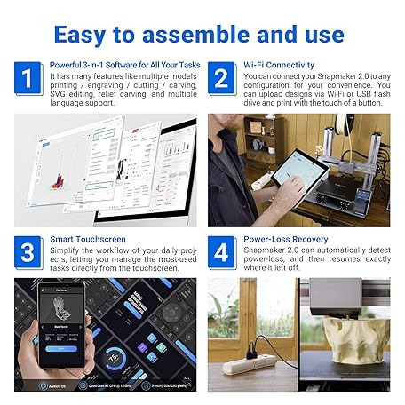 Mua Snapmaker 2.0 Modular 3-in-1 3D Printer A350T/A250T with One Black ...
