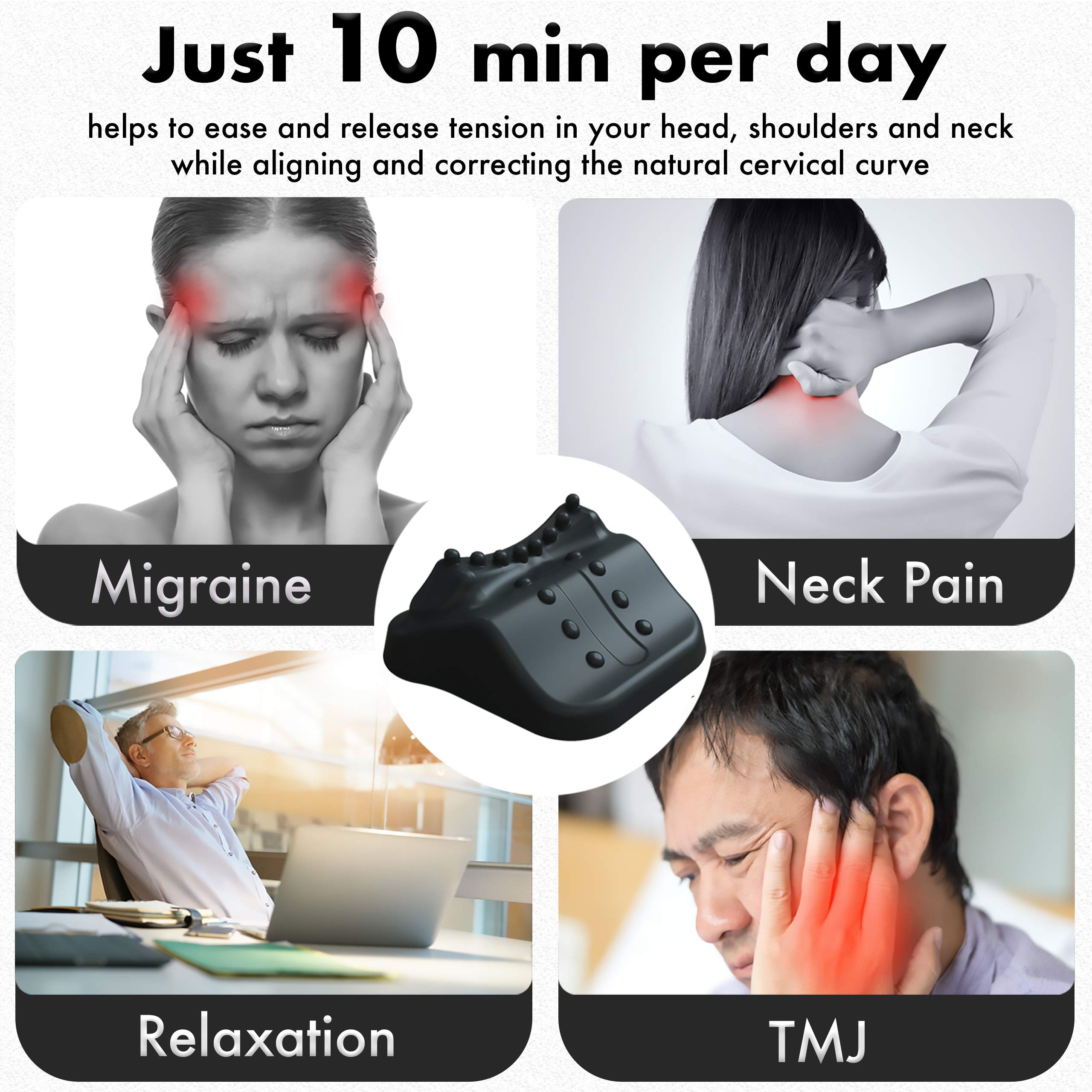 Mua Cervical Traction Pillow - Occipital Release Tool - 5 in 1 Orthotic ...