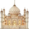 Amazon.com: 3D Wooden Puzzles for Adults 388pcs LED Light Taj Mahal Castle DIY Wooden Assembly ...