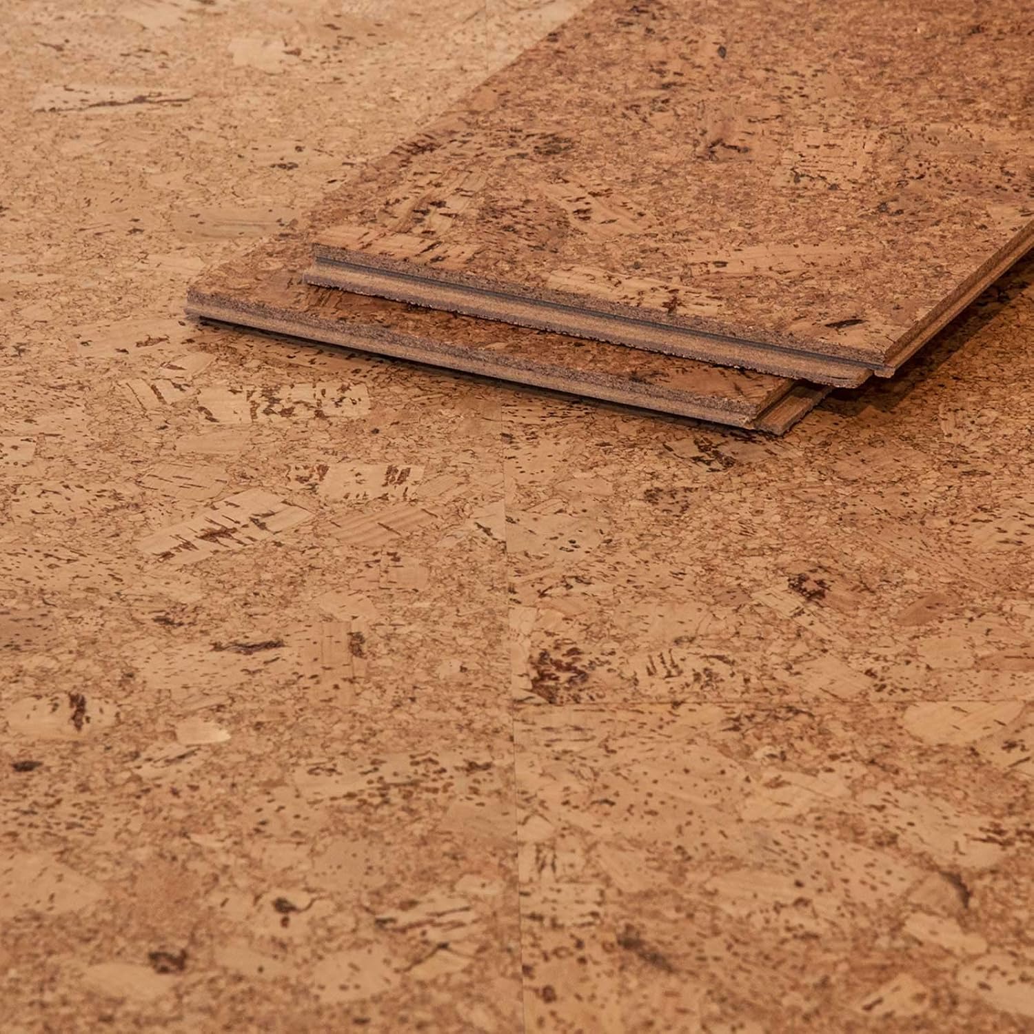 CORCASA Korkboden Design strukturiert Hartwachsöl Klicksystem warmer ...