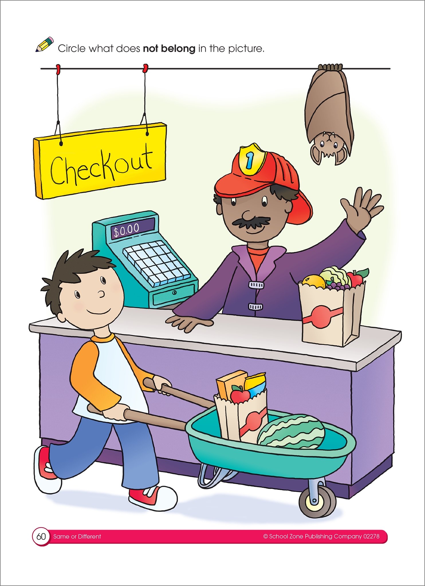 Mua School Zone Same or Different Workbook: 64 Pages, Preschool ...