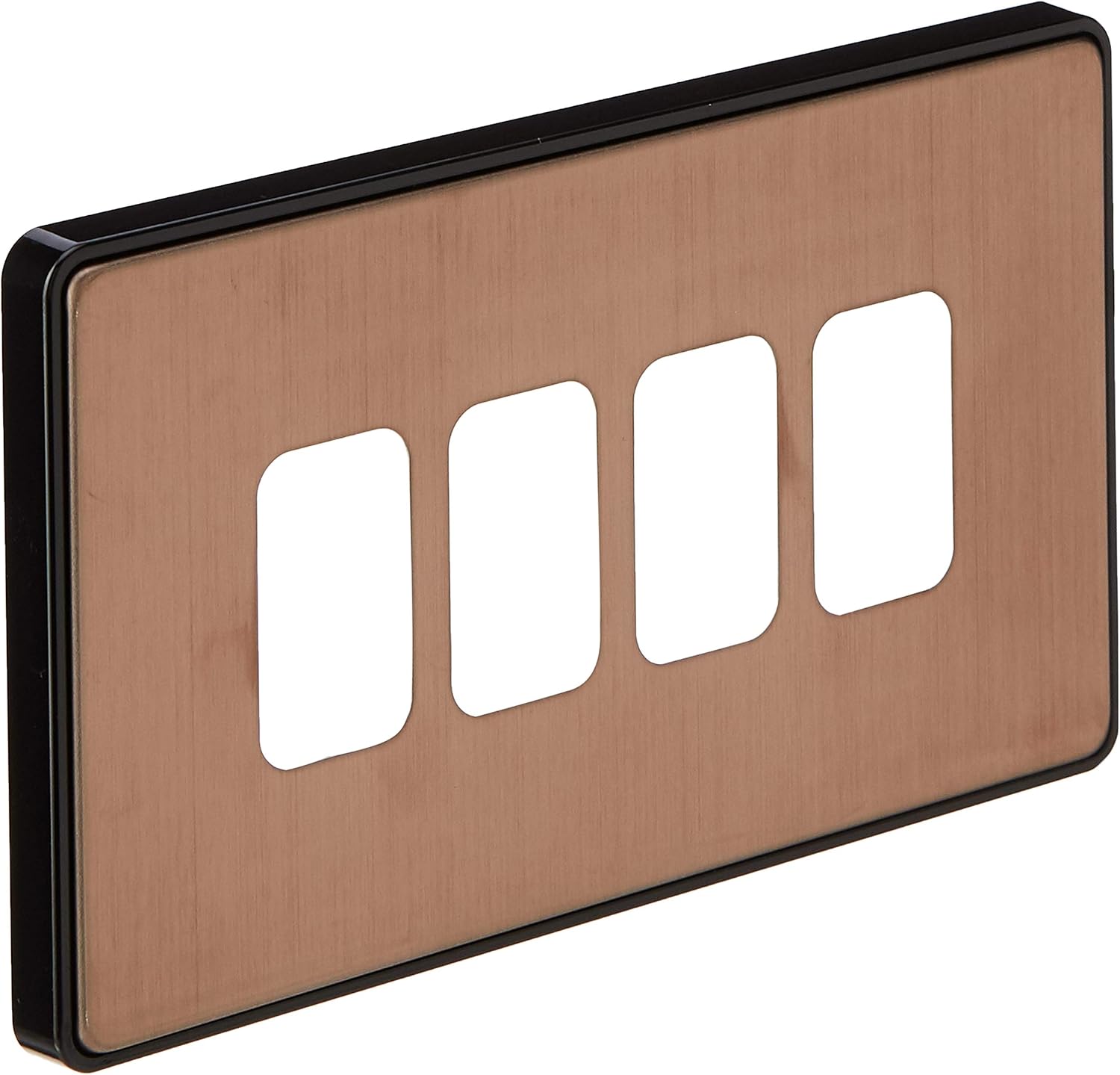 MK DIMENSIONS 8 MODULE GRID FRONTPLATE BRUSHED STAINLESS STEEL WITH ...