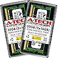A-Tech 32GB (2x16GB) DDR4 2400 MHz SODIMM PC4-19200 (PC4-2400T) CL17 2Rx8 Non-ECC Laptop RAM ...