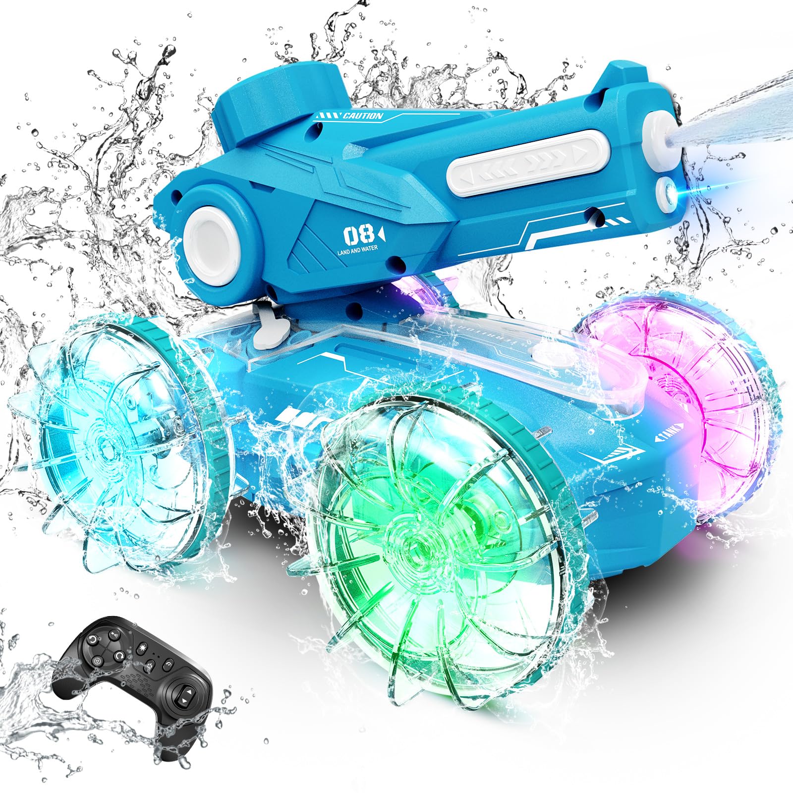 Mua Tecnock Amphibious Remote Control Car Boat for Kids, 2.4GHz 4WD ...