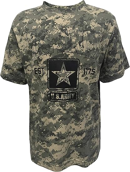 Amazon.com: Official US Army Boys Short Sleeve, Crew Neck T-Shirt Top ...