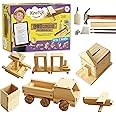 Amazon.com: Kraftic Woodworking Building Kit for Kids and Adults, with ...