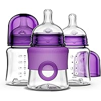 Amazon.com : Smilo Baby Bottles, Plum, Smooth Flow Anti-Colic Feeding ...