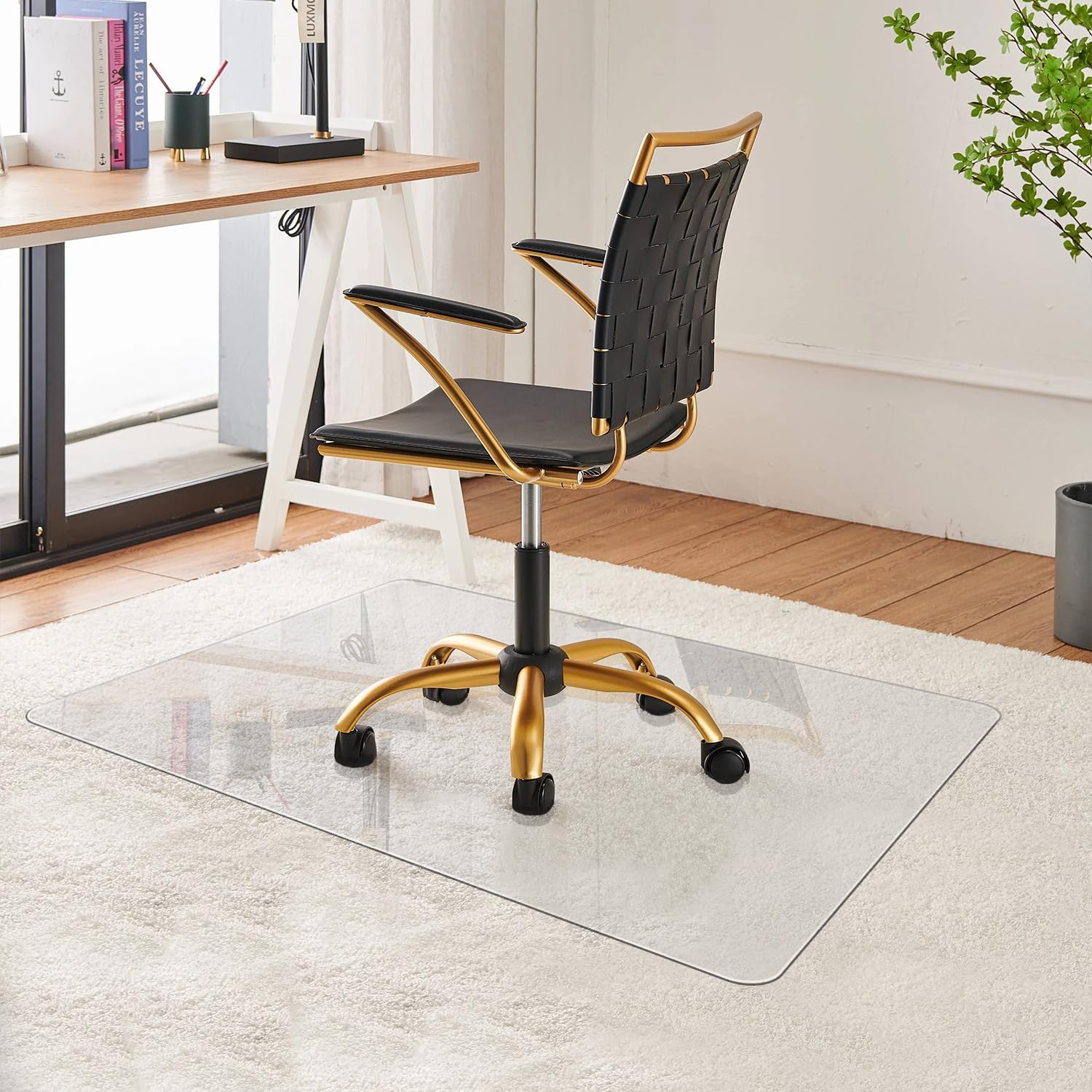 Office Chair Mat for Carpet, 1/7" Thick 48" x 36" Heavy Duty Hard Chair ...