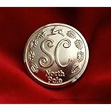 Amazon.com: Santa’s Button | Extra Large Gold 1.5” Diameter Zinc Alloy ...