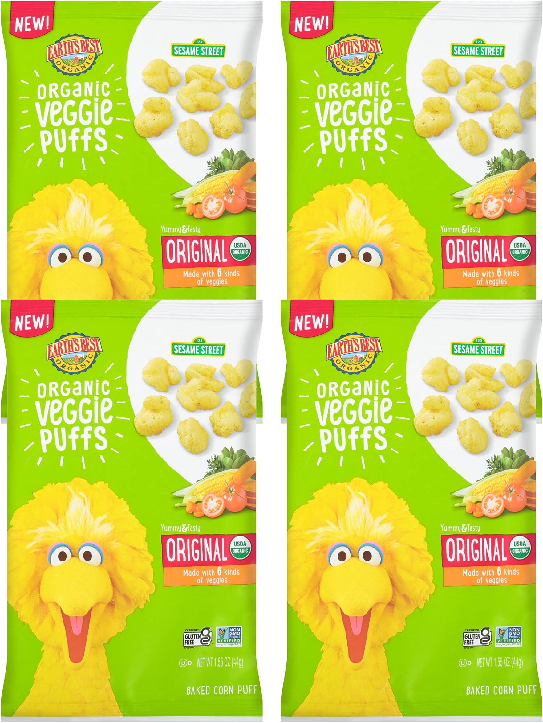Earth's Best Organic Kids Snacks, Sesame Street Toddler Snacks, Organic ...
