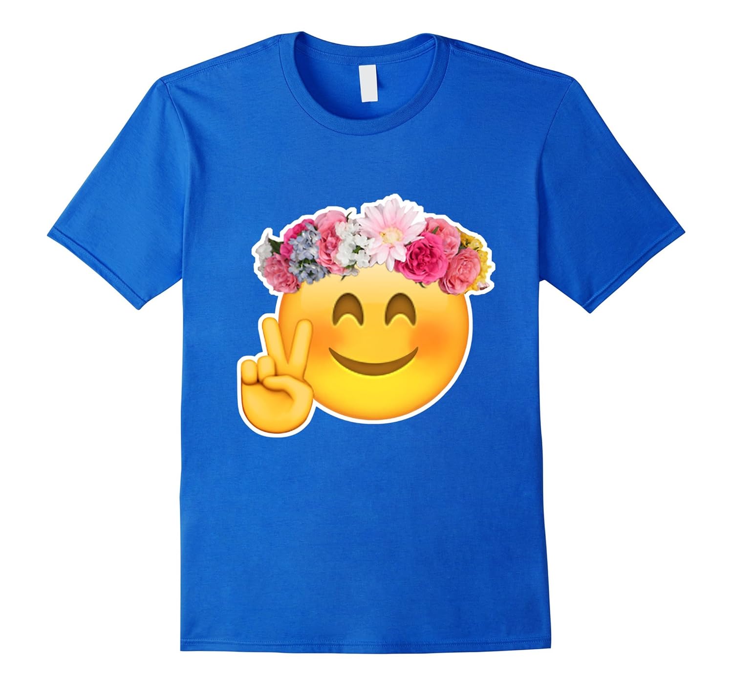 Hippie Smiley Emoji Flower Child Peace Sign Harmony-BN – Banazatee