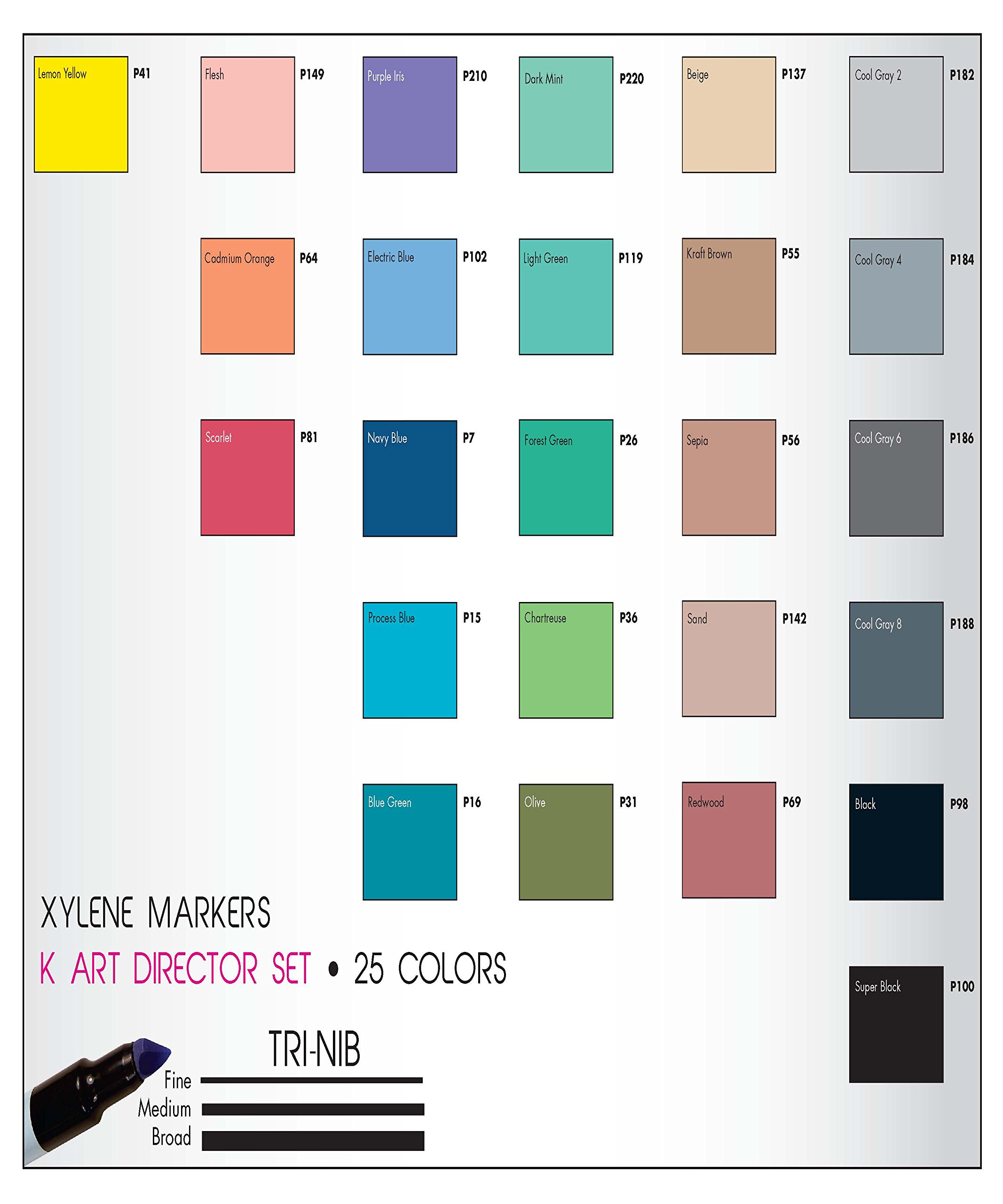 Mua AD Marker The Original Chartpak, Tri-Nib, 25 Assorted Art Director ...