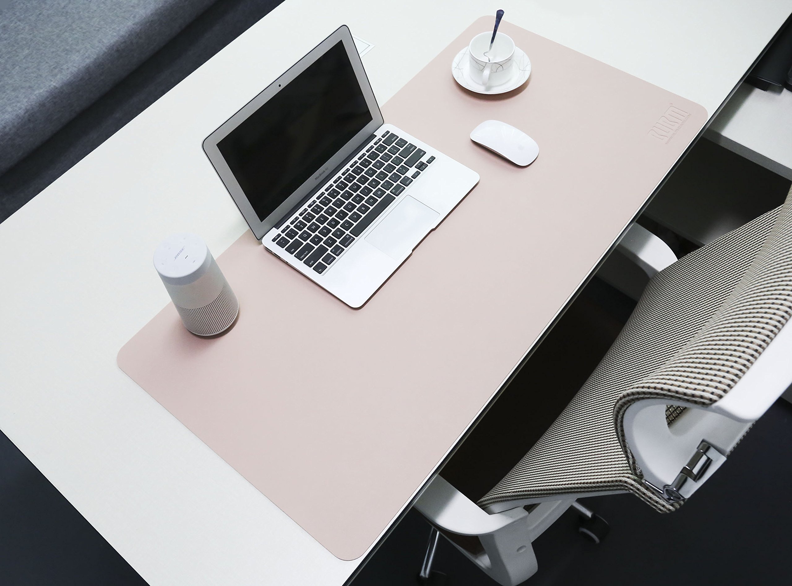 BUBM PU Leather Mouse Pad Mat Waterproof, Perfect Desk Writing Mat for ...