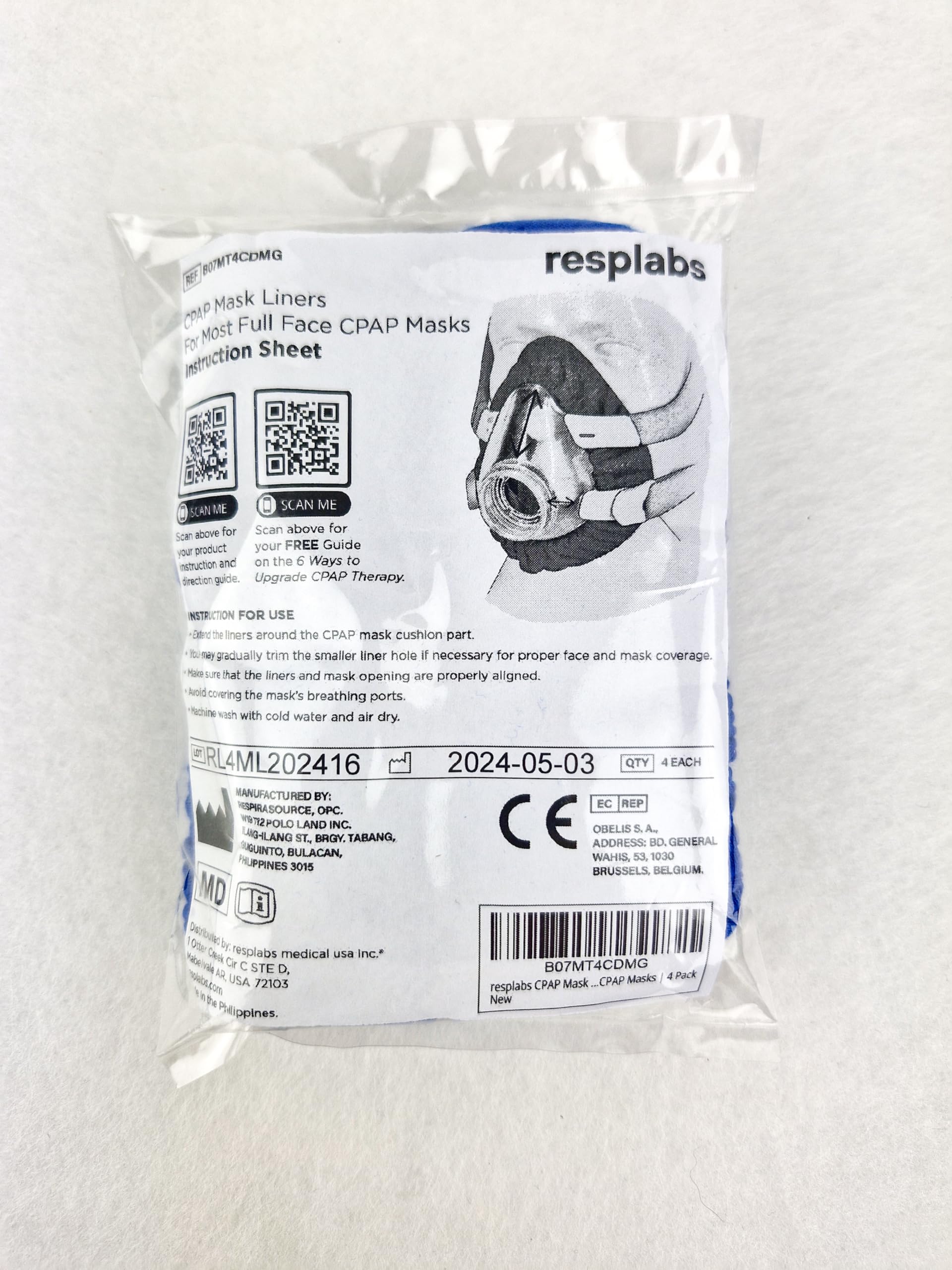 Mua resplabs CPAP Mask Liners Compatible with Most Full Face CPAP Masks (Pack of 4) trên Amazon ...